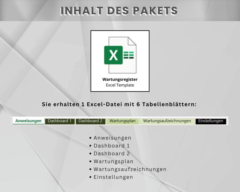 Maintenance Register Excel Template | Maintenance Planner & Maintenance ...