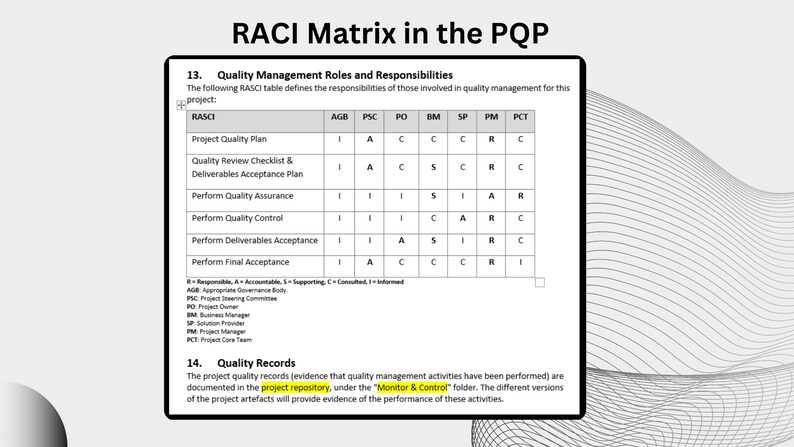 Quality Management for Project Management | Checklist | PQP | PQR - Etsy