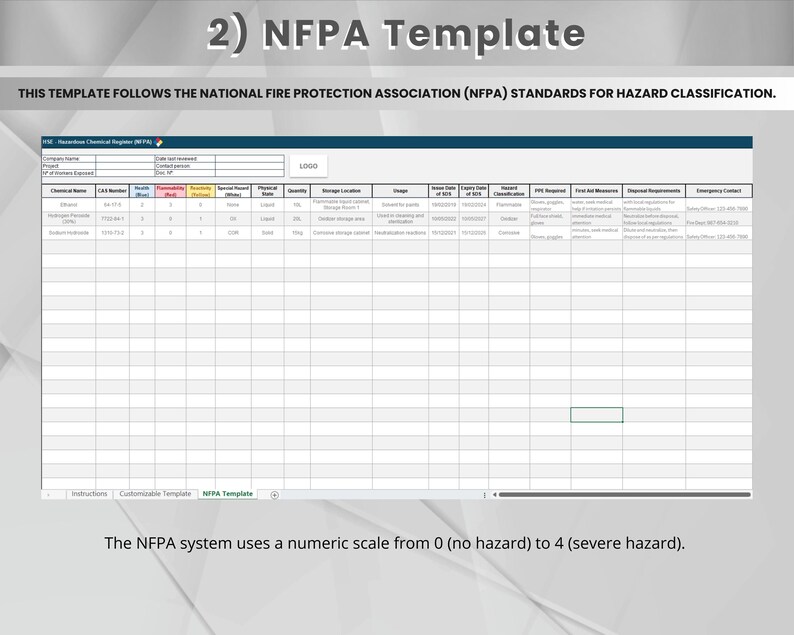 HSE Chemical Register Template | Simplify Chemical Management ...