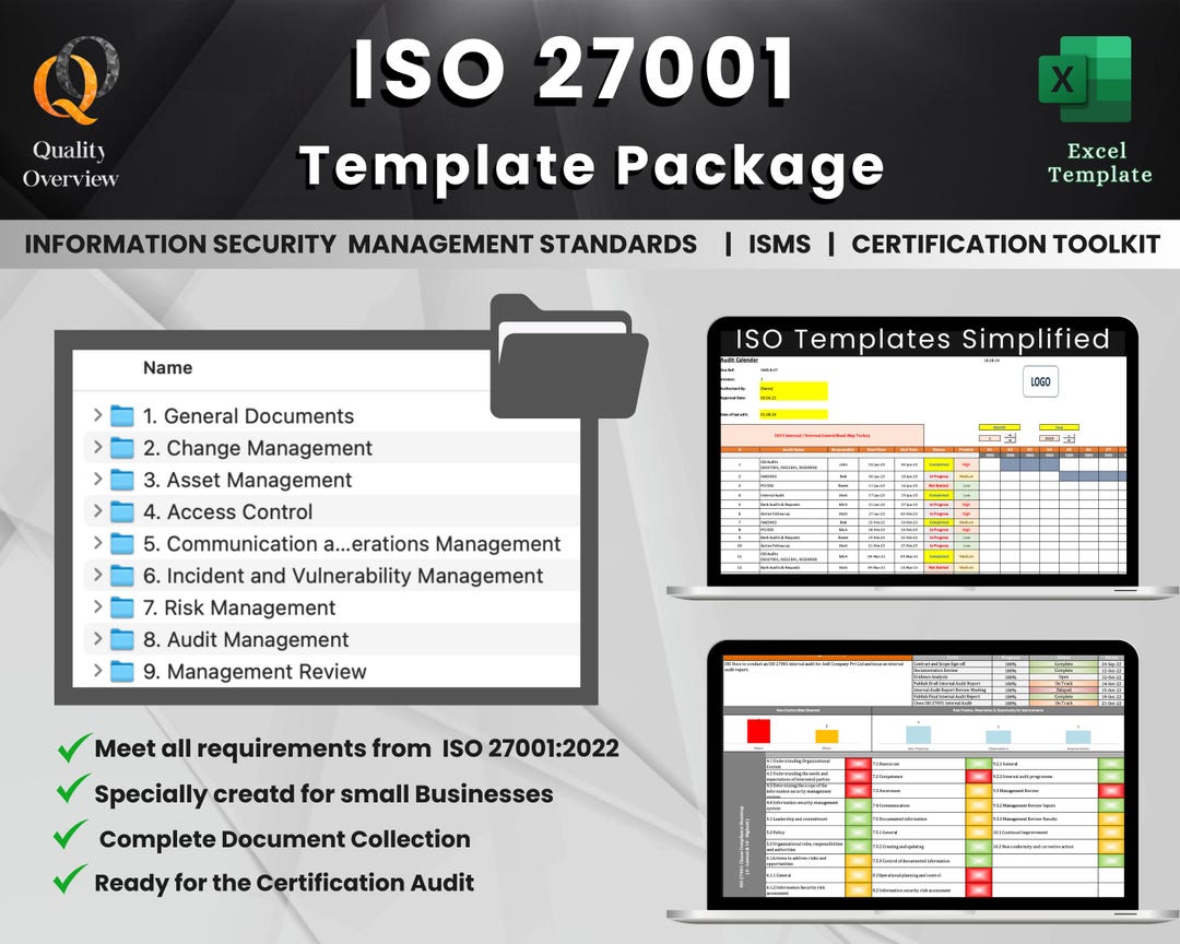 Buy ISO 27001:2022 Template Package Information Security Management ...