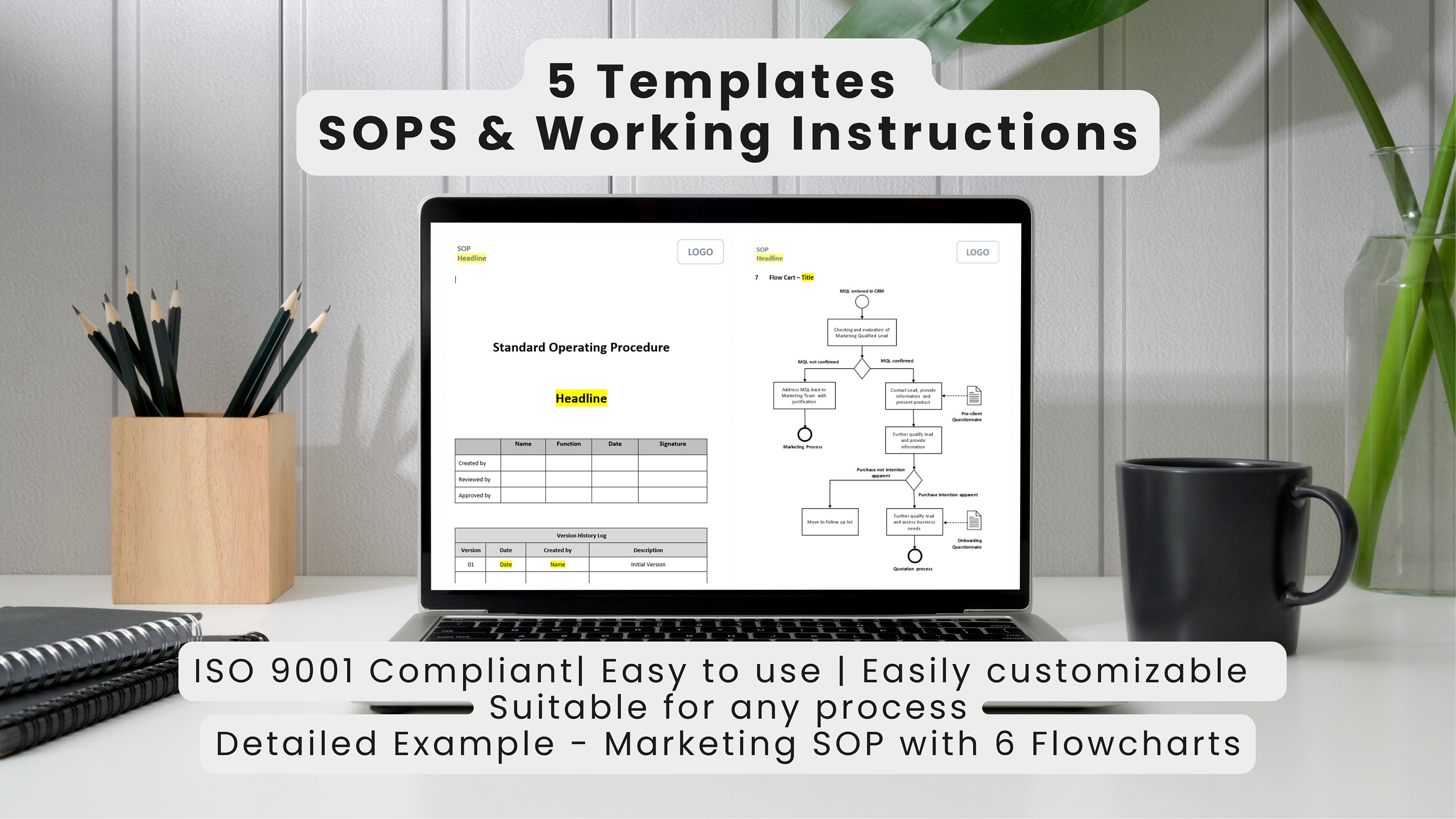 5 Templates | SOP | Standard Operating Procedure | Working Instructions ...