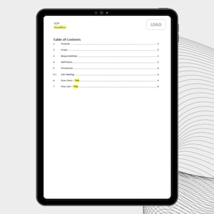 5 Templates | SOP | Standard Operating Procedure | Working Instructions ...
