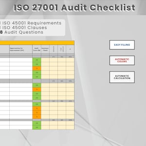 Ultimate ISO 45001 Audit Readiness Checklist and Dashboard ...
