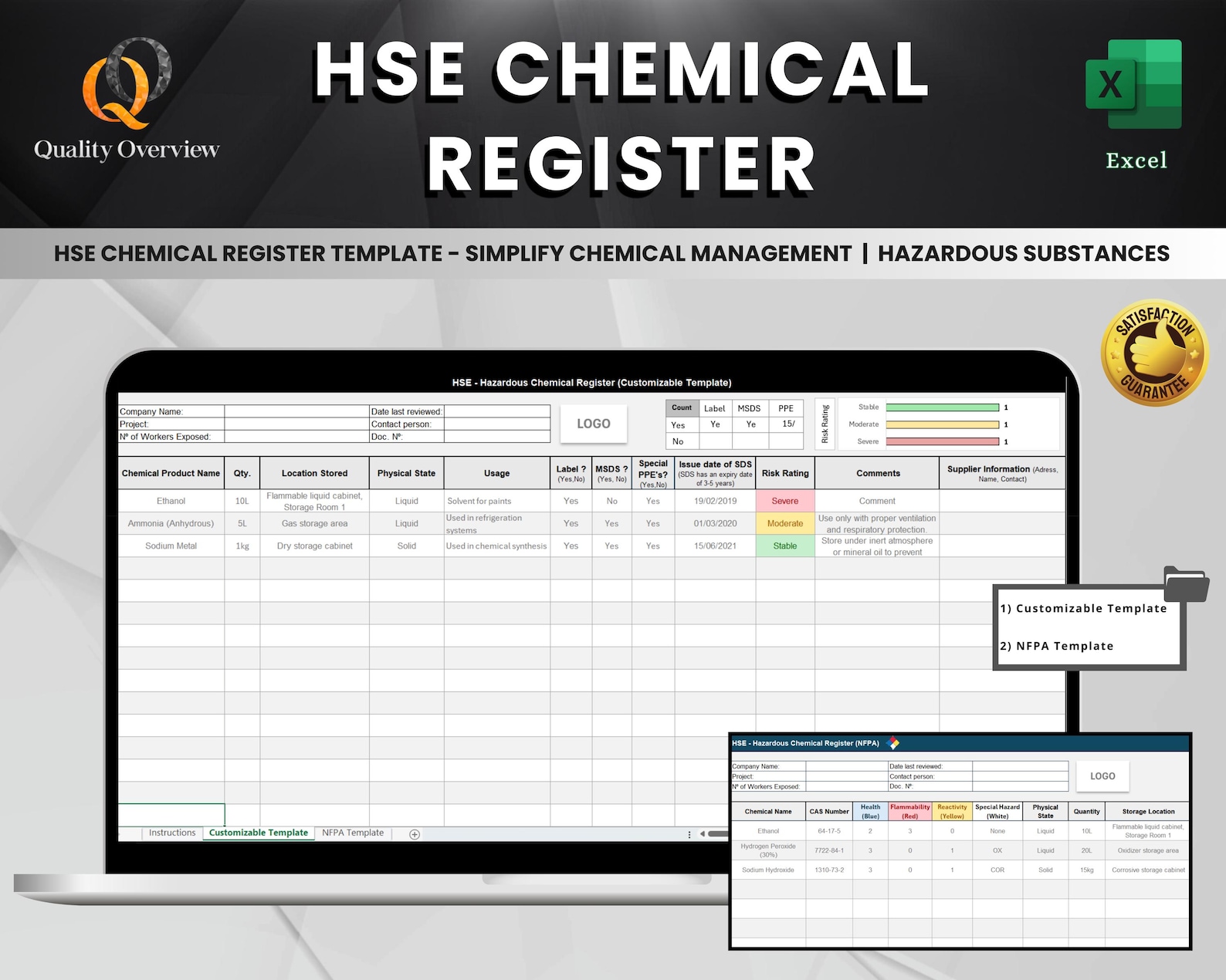 HSE Chemical Register Template | Simplify Chemical Management ...