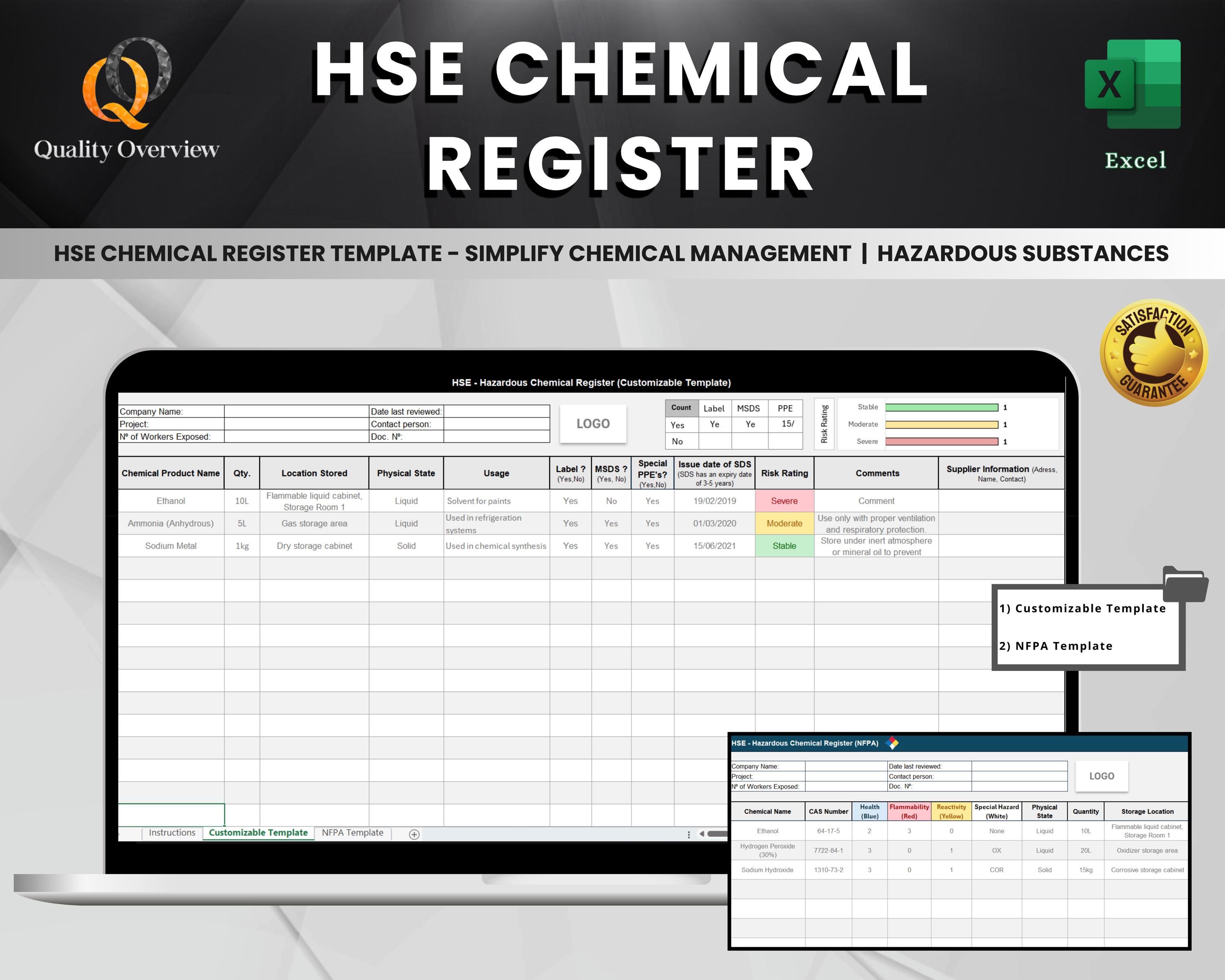 HSE Chemical Register Template | Simplify Chemical Management ...
