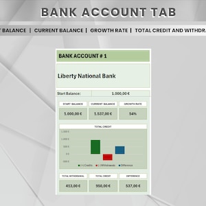 Bank Account Manager: A Complete Excel Template for Tracking Deposits ...