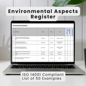 Environmental Aspects Register | ISO 14001 | Excel | 50 Examples - Etsy