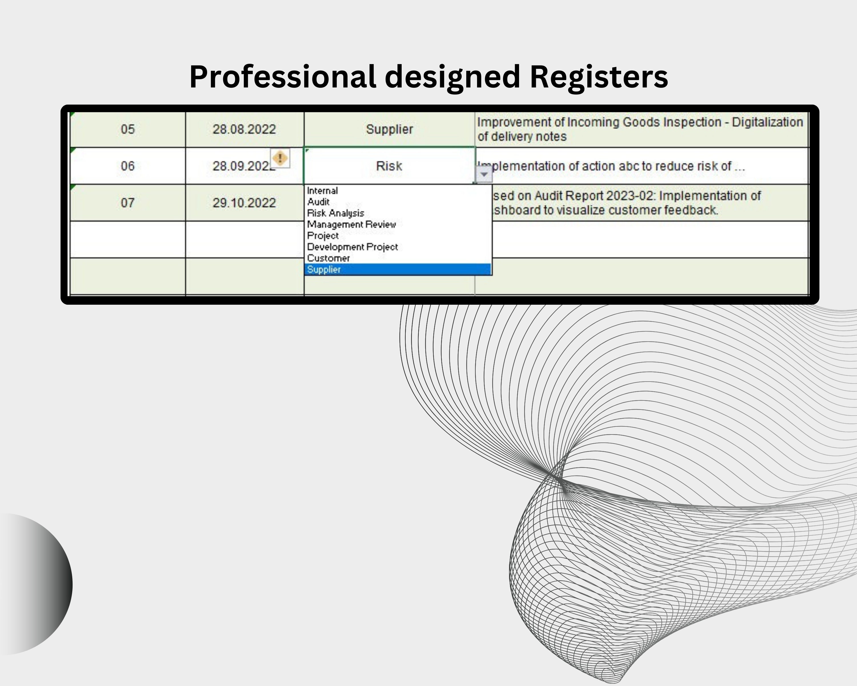 Customer Complaints Deviations Nonconformities Register Dashboard - Etsy