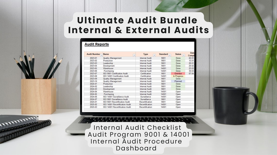Ultimate Audit Bundle | Internal & External Audits | Checklist | Dashboard | Register - Etsy