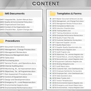 ISO 9001 & ISO 14001 Template Package | Integrated Management System ...