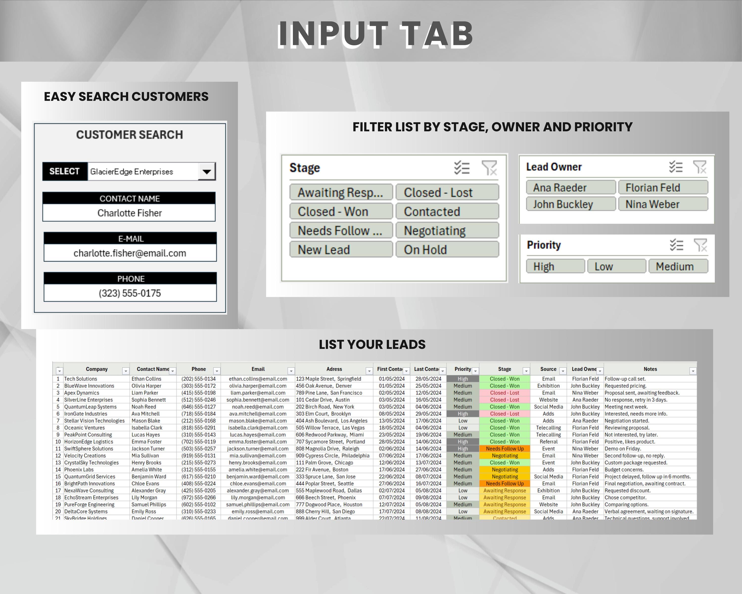 Lead Tracker Excel Template | Simplify Lead Management & Boost ...