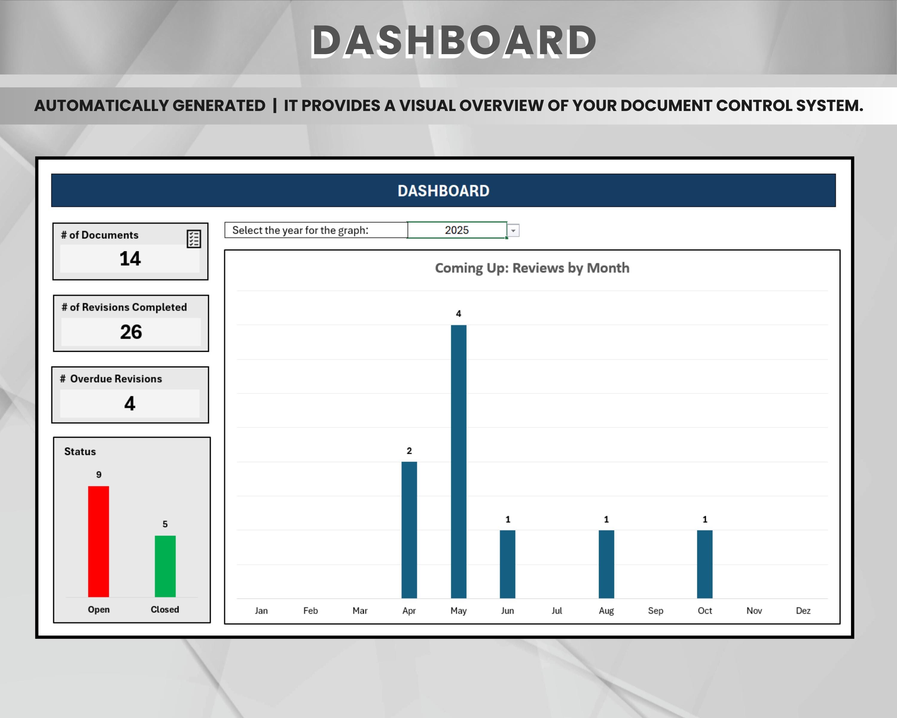 Document Control Register Excel Template With Automated Dashboard ...