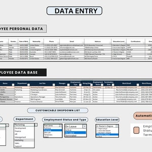 Employee Data Management System Employee Tracker HR Tracker Leave ...
