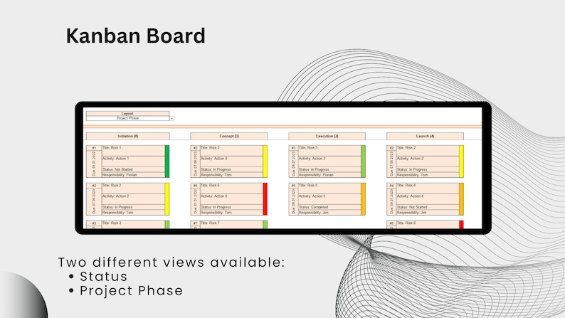 Project Risk Management Kanban Board Risk Matrix Excel Risk Assessment ...