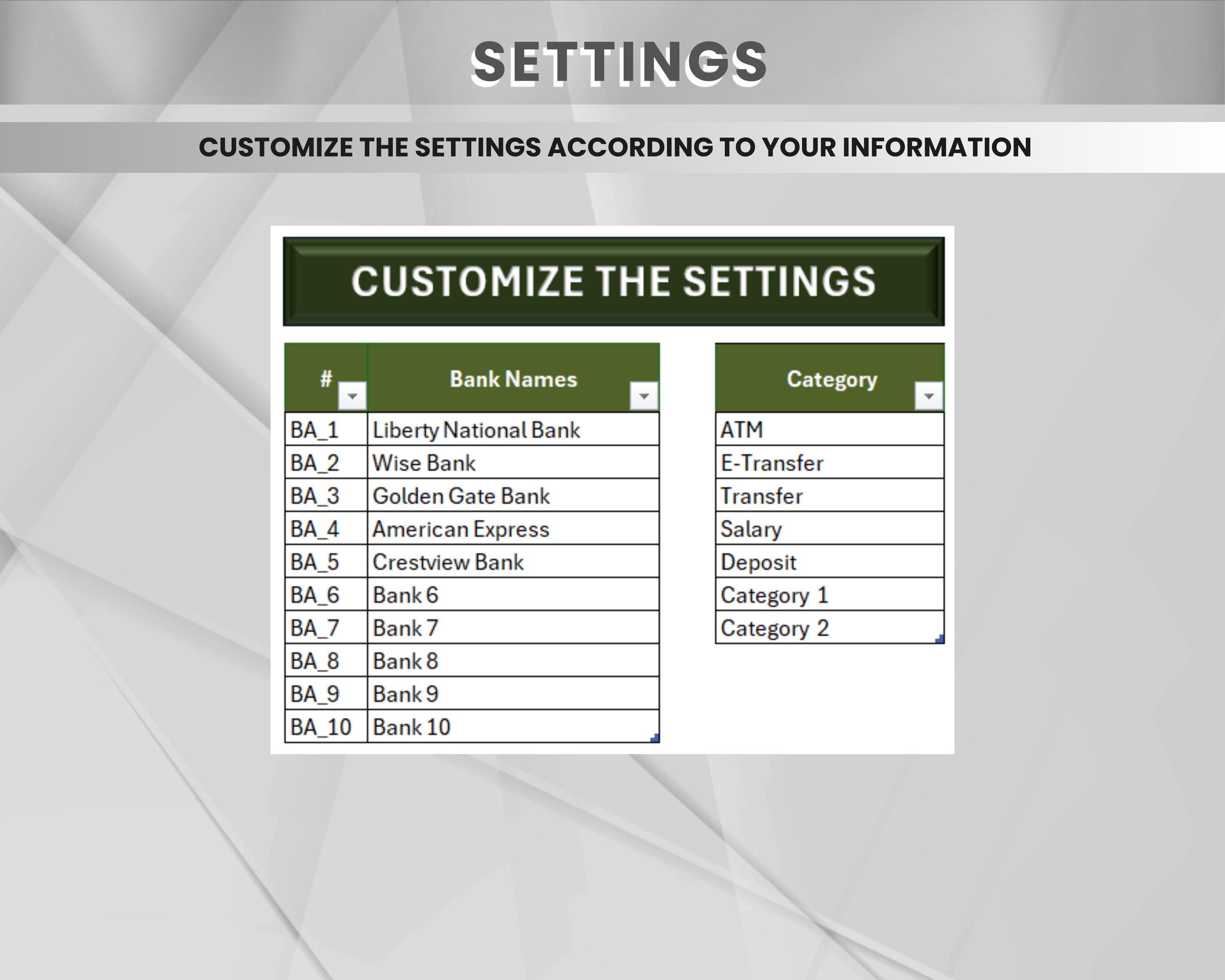 Bank Account Manager: A Complete Excel Template for Tracking Deposits ...