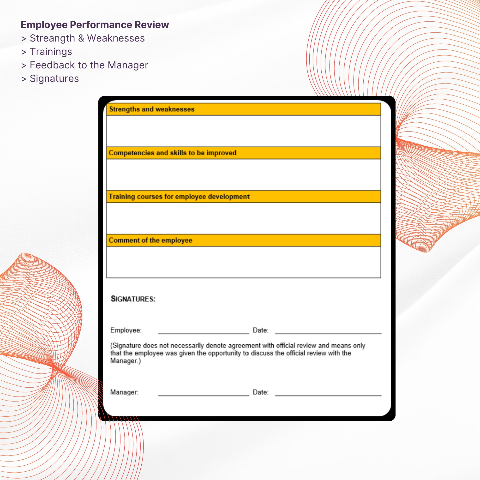 Employee Performance Review | Employee Evaluation Template | Template ...