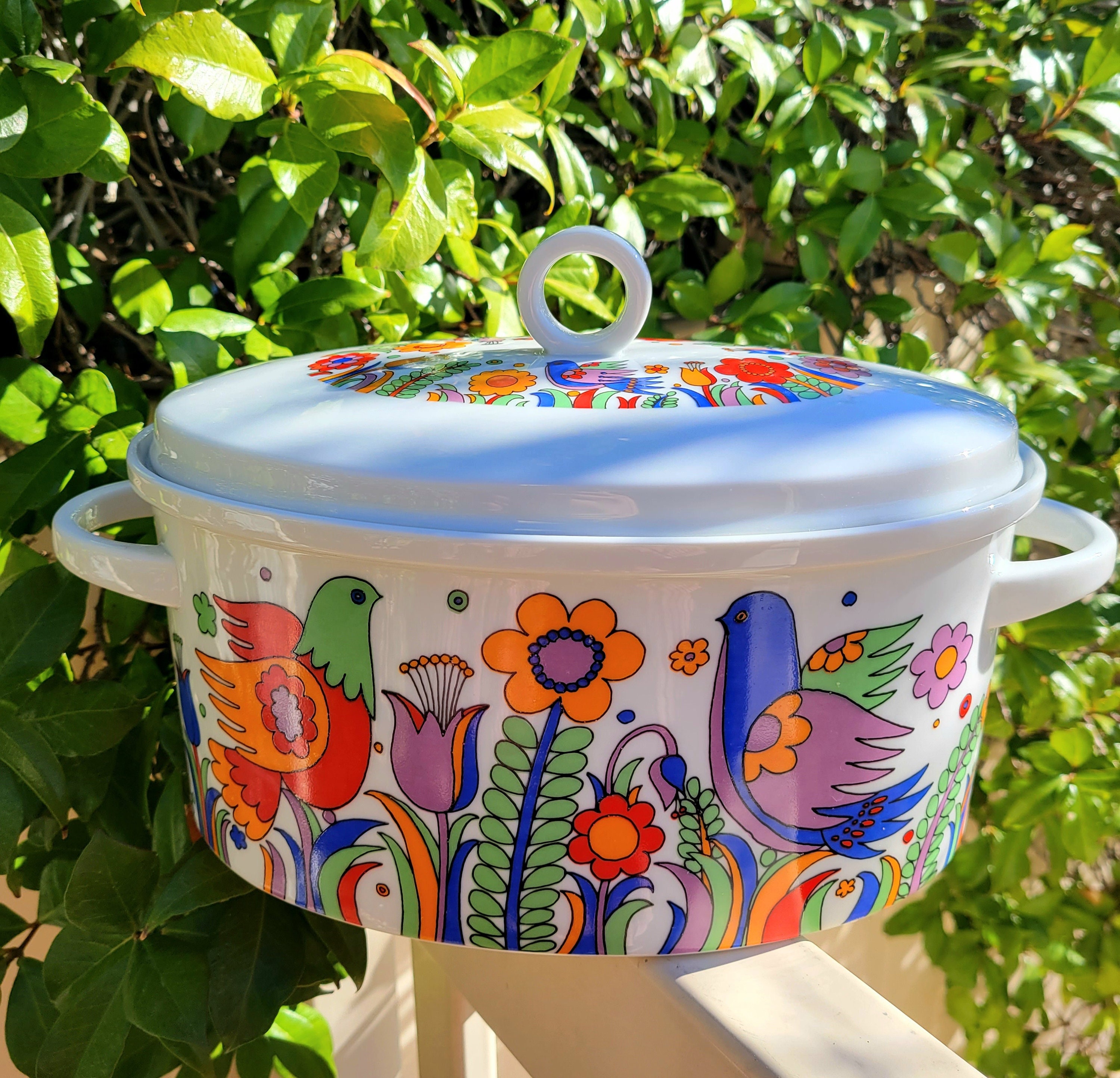 1960s Vintage Royal Crown Paradise Porcelain Ovenware 3 QT - Etsy