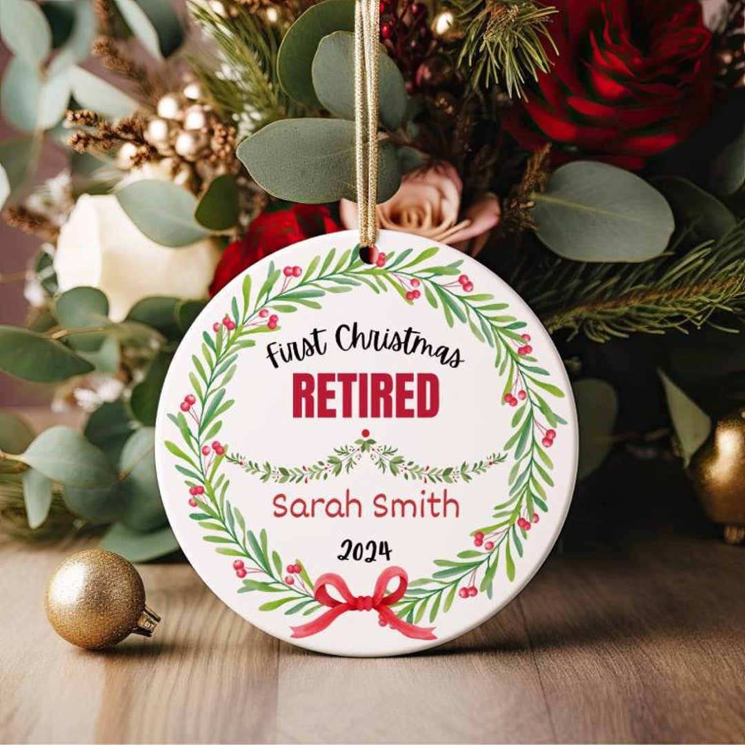 Personalized Retired Gift Custom Retired Ornament 2024 Colleague ...