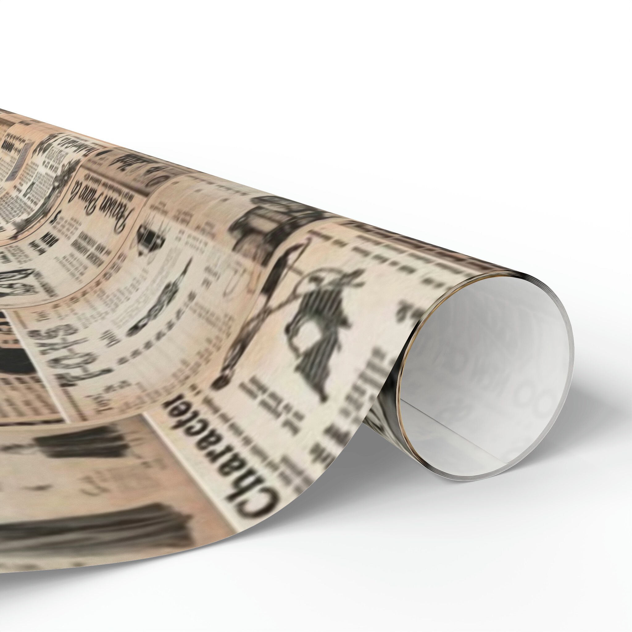 Vintage Christmas Ads Wrapping Papers, Original Design With Vintage ...