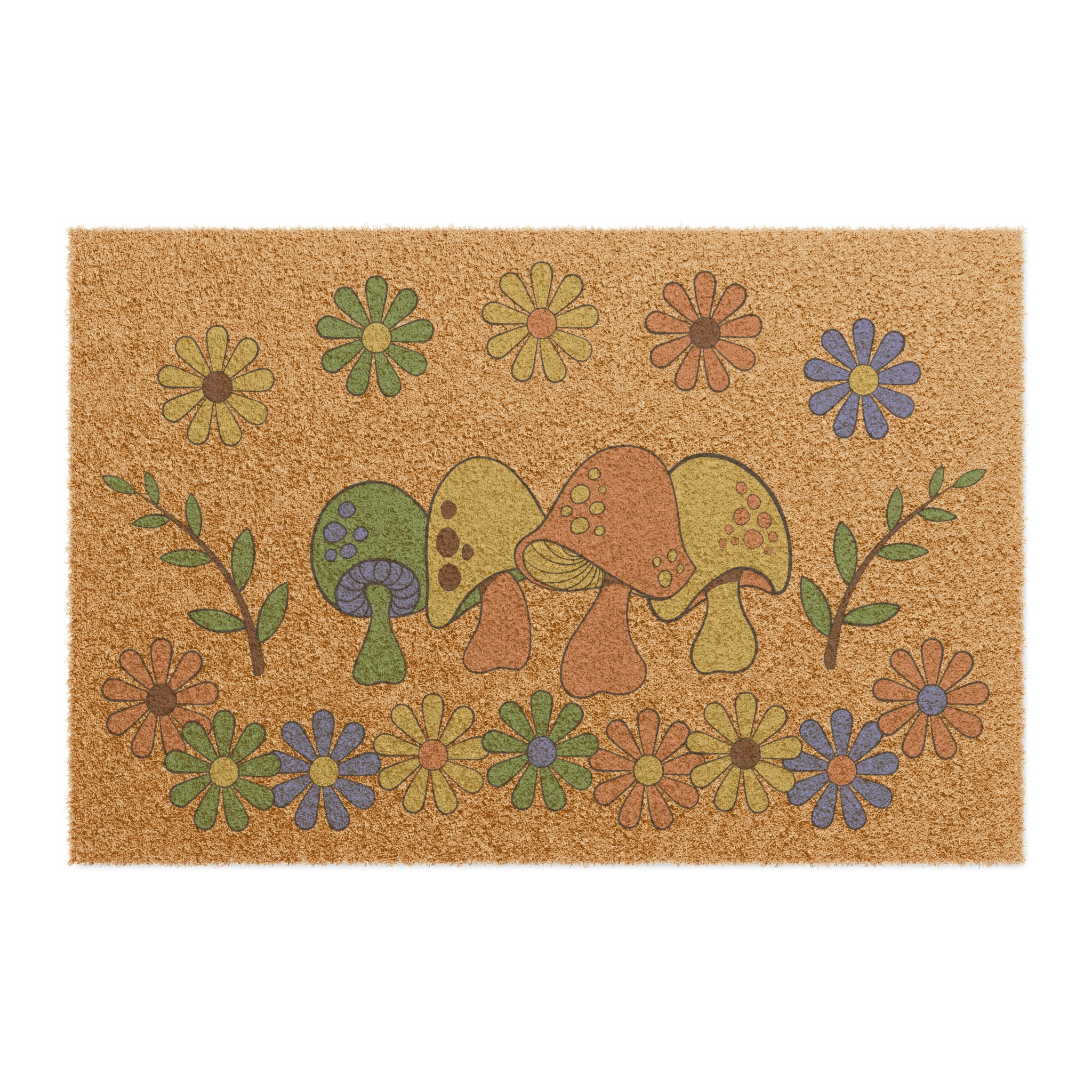 Merry Mushroom Inspired Original Artwork & Design Outdoor Indoor Rug ...