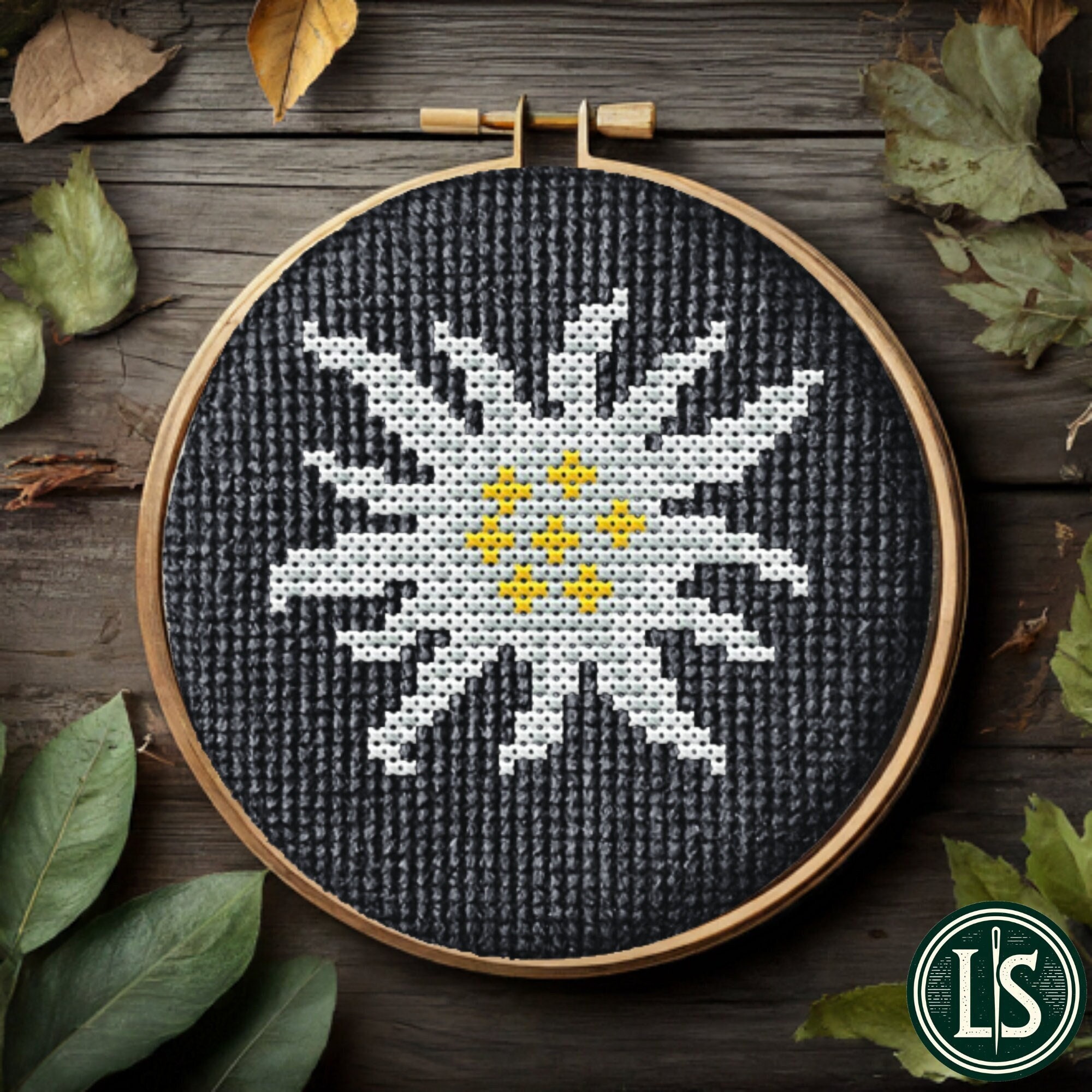 Edelweiss Cross Stitch Pattern - Flower Handmade DIY Alpine German ...