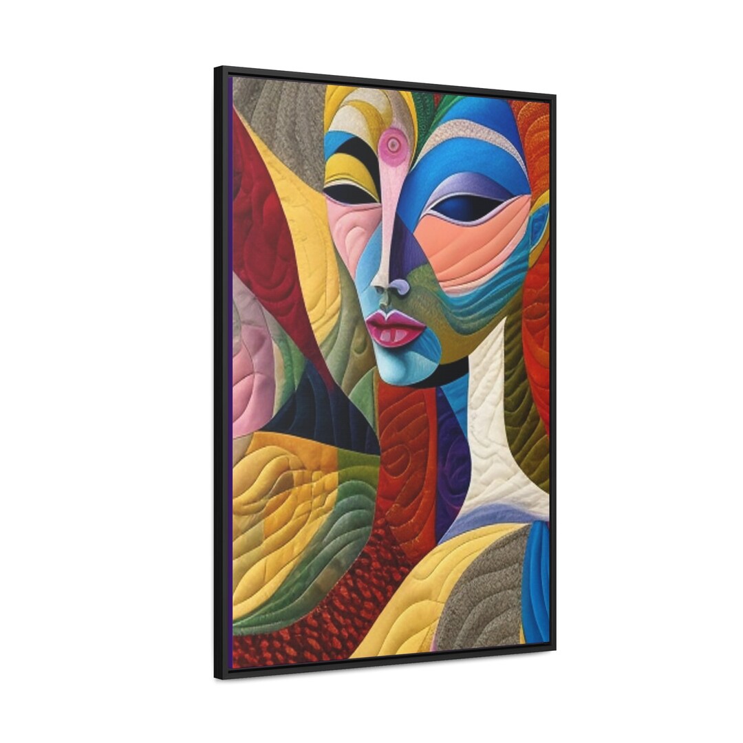 Woman Art Portrait Celtic Abstract Quilted Pattern Modern - Etsy