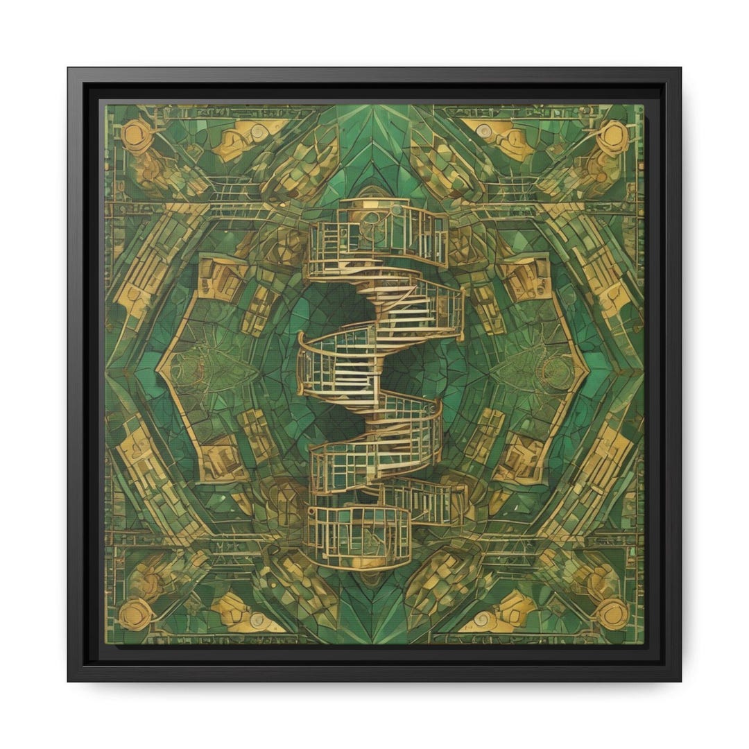 Jacob’s Ladder DNA Double Helix | Sacred Geometry Mandala Canvas ...