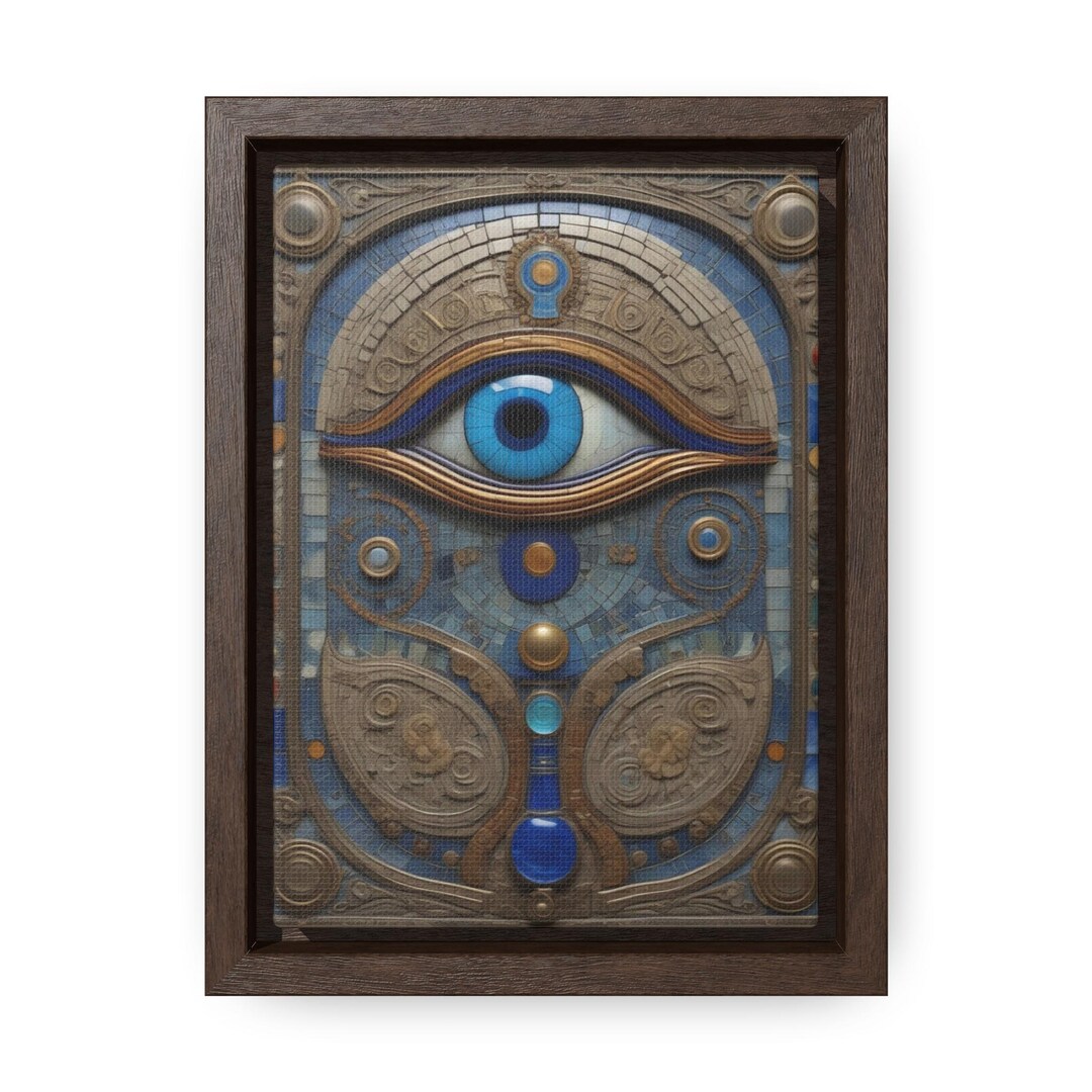 Nazar Mystical Evil Eye Protection Amulet Canvas Art, Modern Home Decor ...