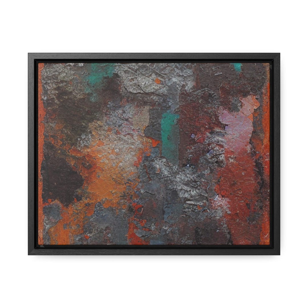 Color Field Scorched Earth Abstract Wall Art, Burnt Sienna, Yellow ...