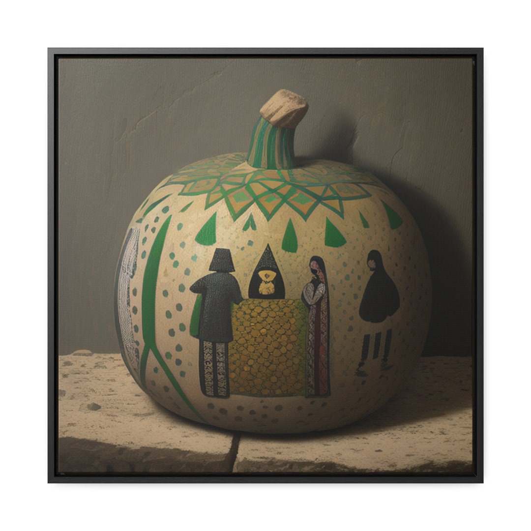 Palestine Gaza Palestinian Wall Art, Gourd Still Life Wrapped Canvas ...