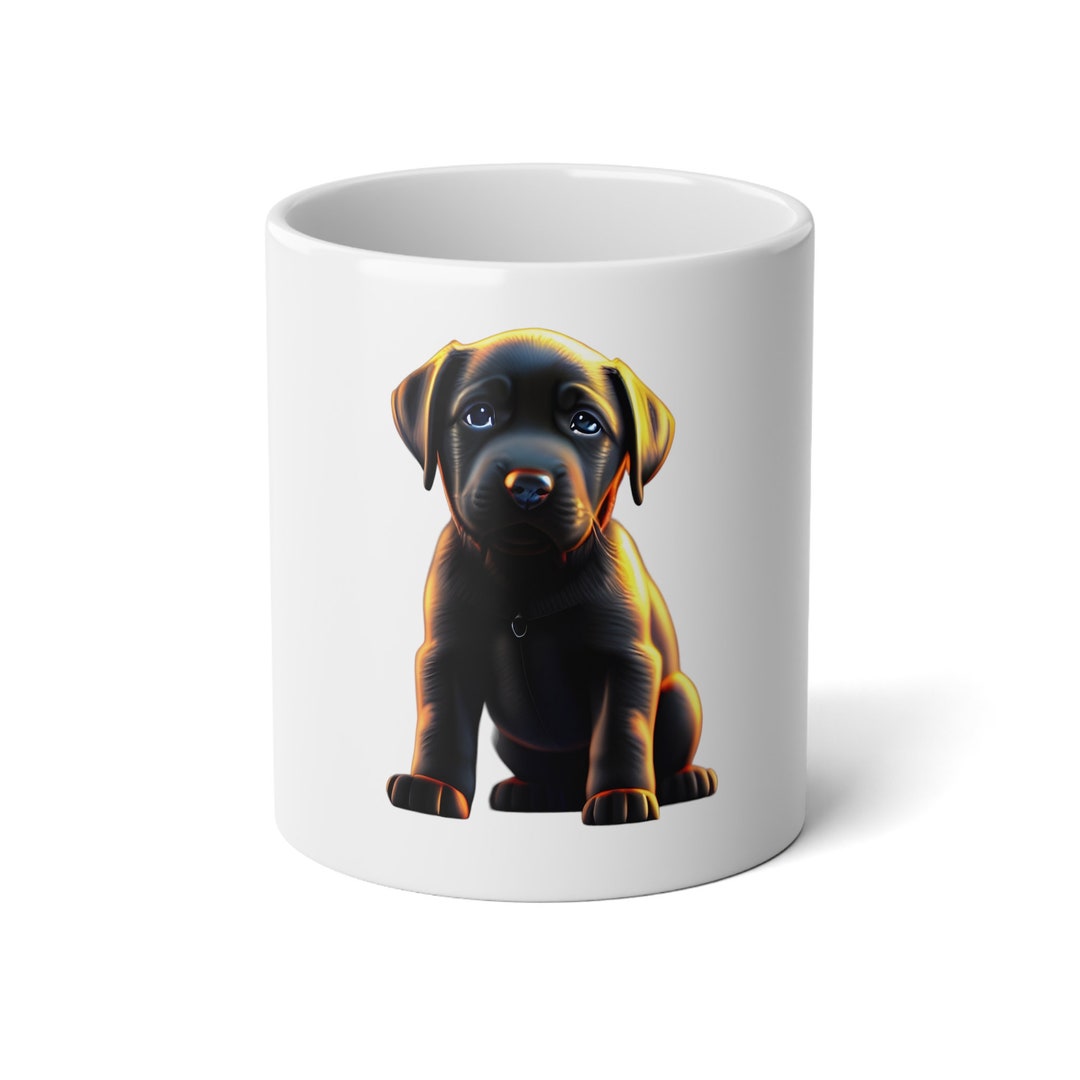 Chocolate Lab Puppy Coffee Mug 20oz Ceramic Tea Cup Brown Retriever ...