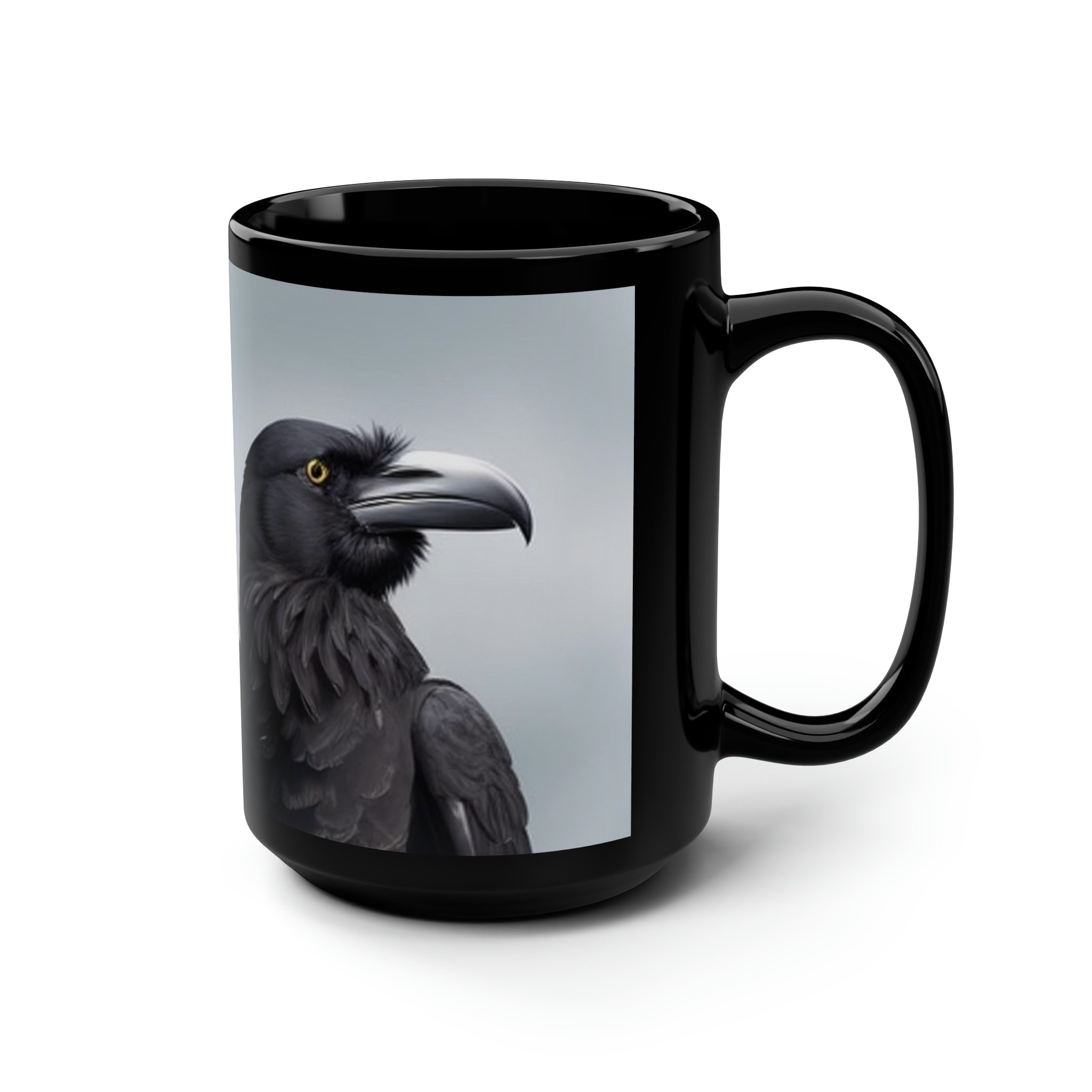 Odins Ravens Coffee Mug Black 15oz Huginn Muninn Thought and Memory ...