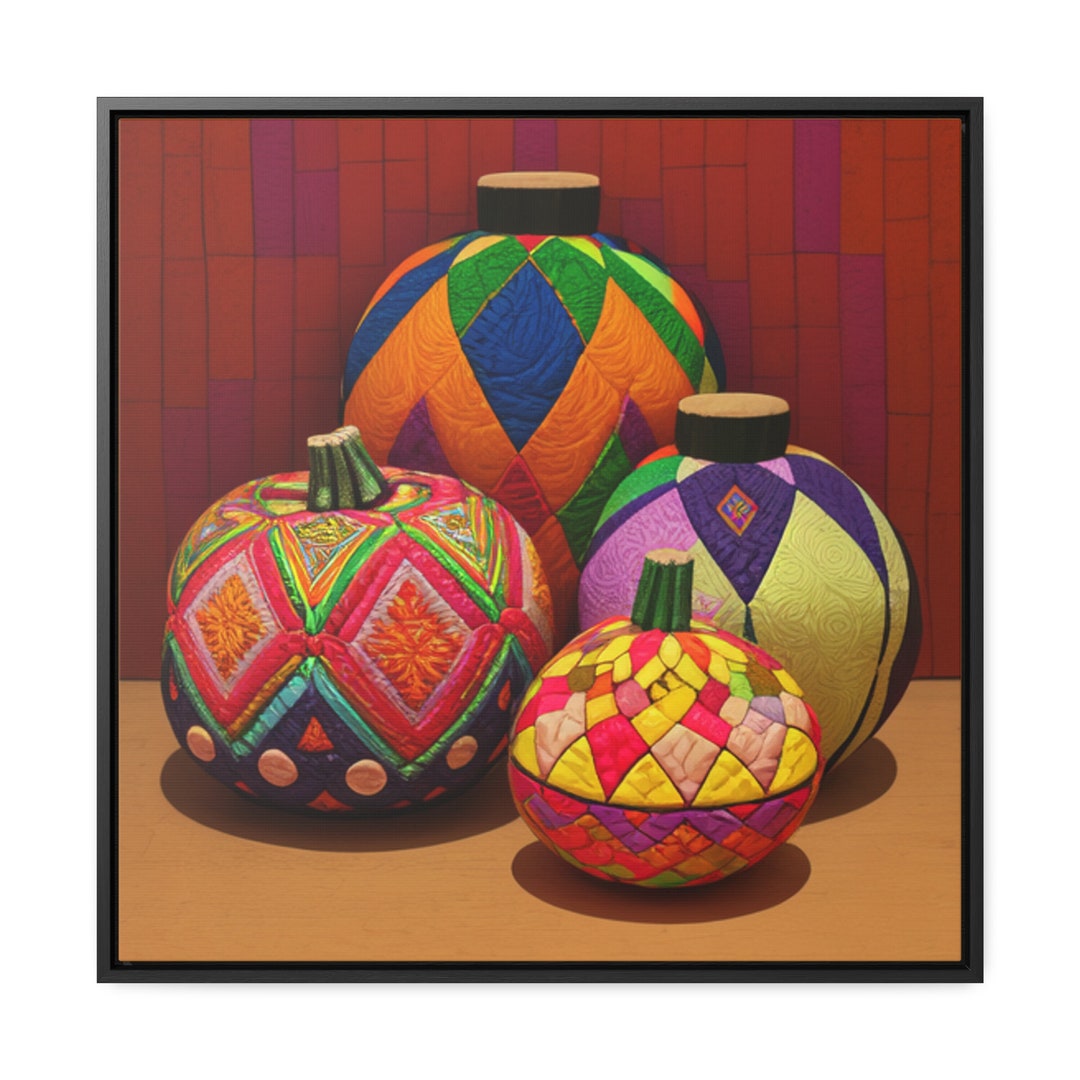 Gourd Pottery Vases Still Life Wall Art Canvas Print Gaza Palestine ...