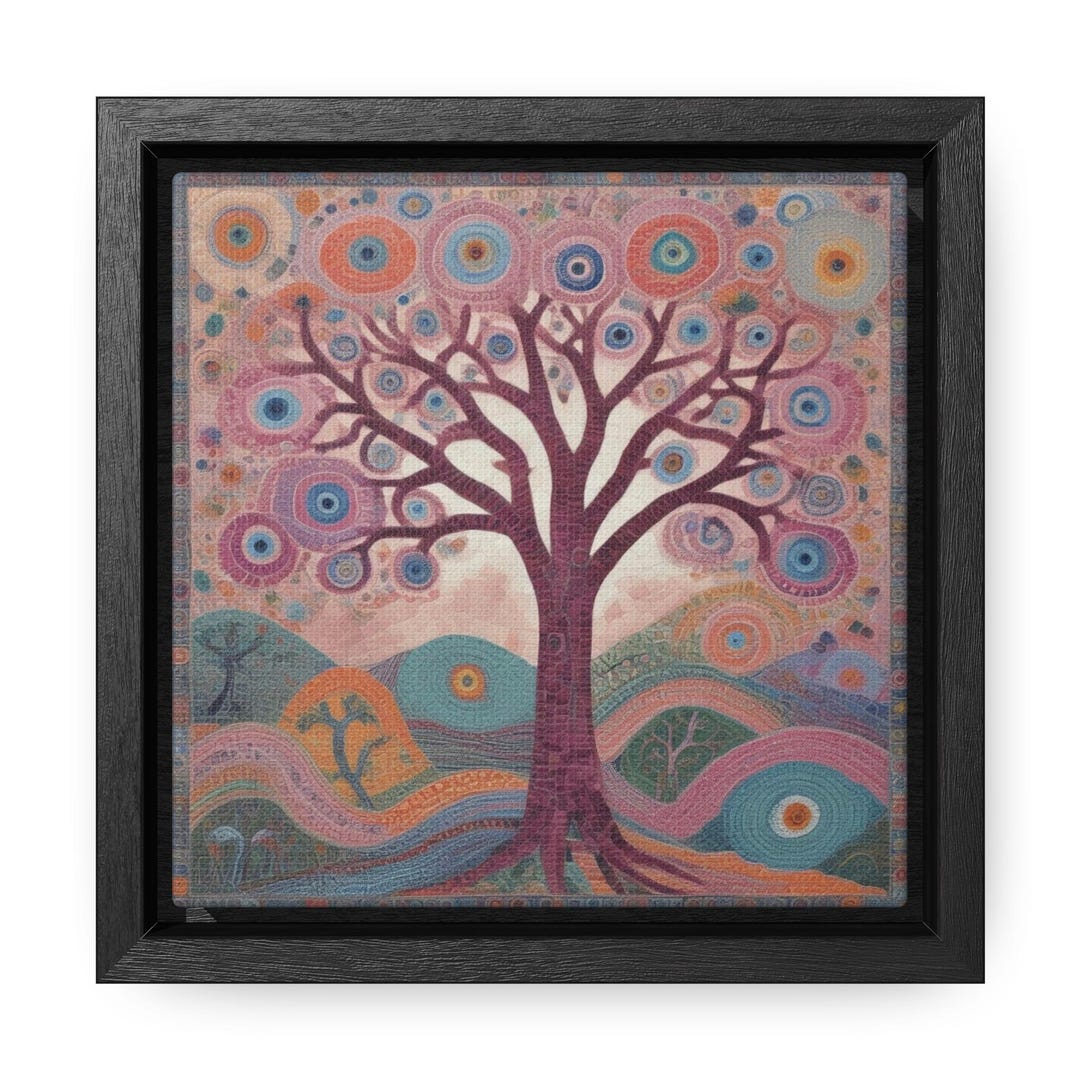 Cedar of Lebanon Design, Evil Eye of Protection Canvas, Mythical Wall ...