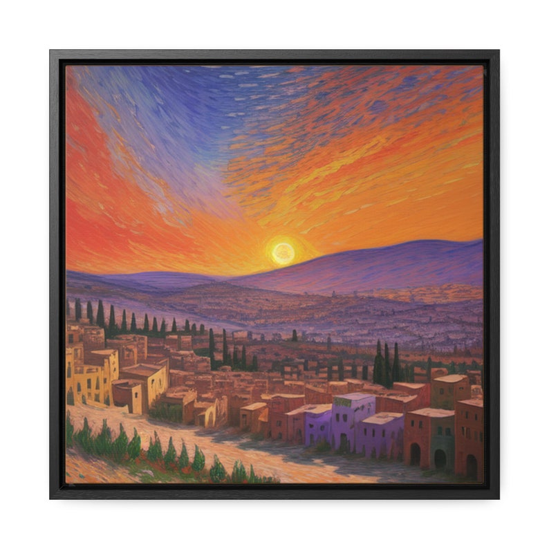 Wall Art Gaza Palestine Palestinian Post Impressionist City Landscape ...