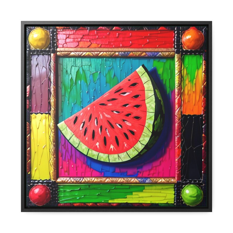 Palestine Gaza Palestinian Watermelon Solidarity, Contemporary Impasto ...