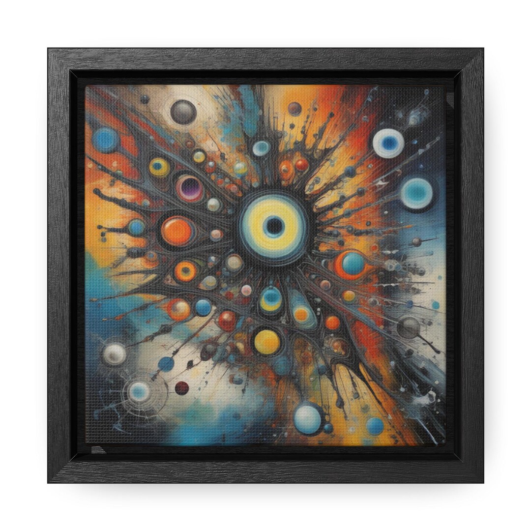 Celestial Evil Eye Boncuk, Spiritual Nazar Protection Amulet, Canvas ...