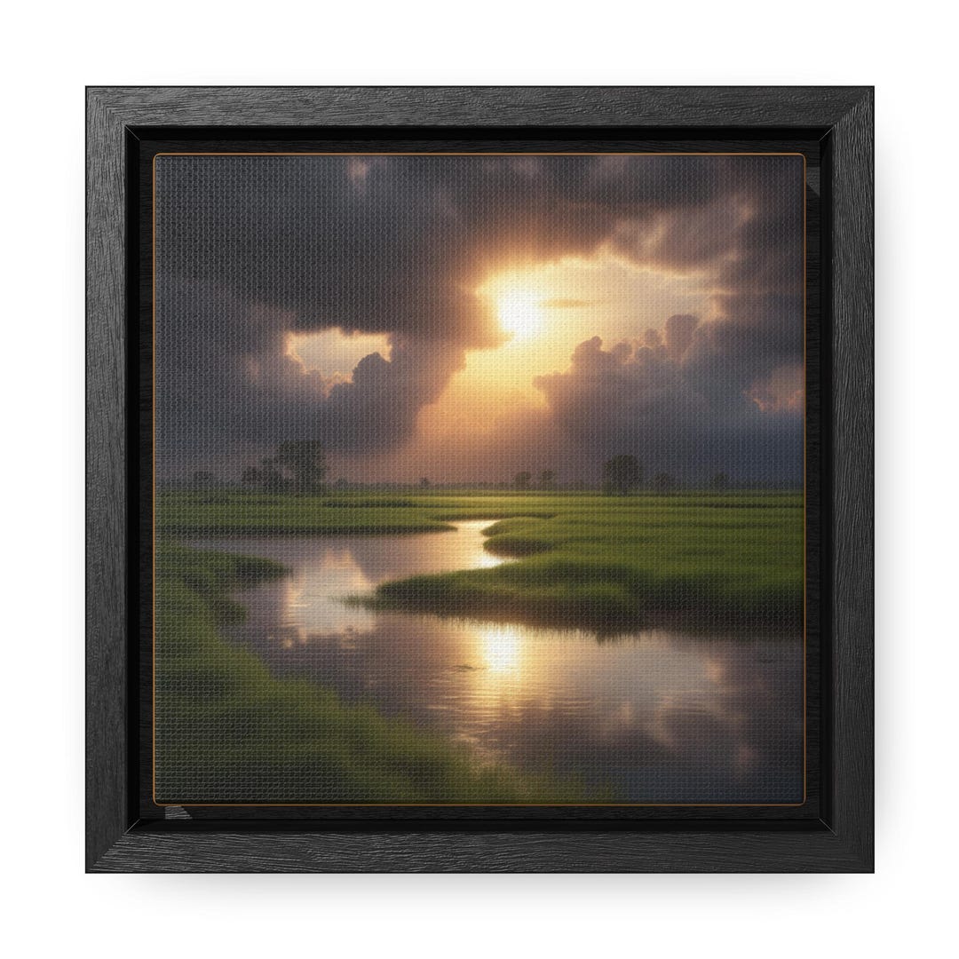 Rice Field Sunset Mississippi Delta Farmland, Gallery Wrap 24x24 Canvas ...
