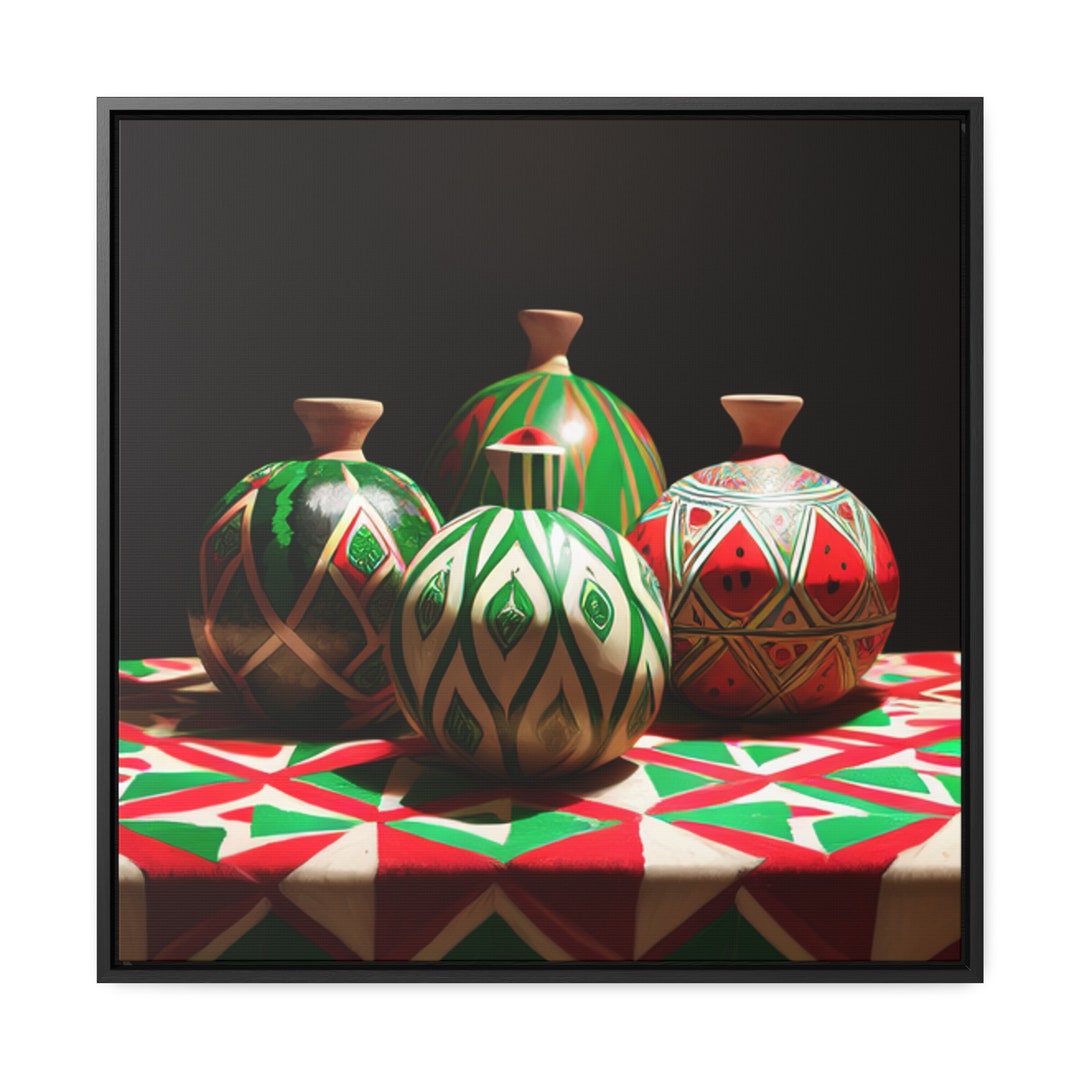 Palestine Palestinian Watermelon Pattern Gourd Still Life Wall Art ...