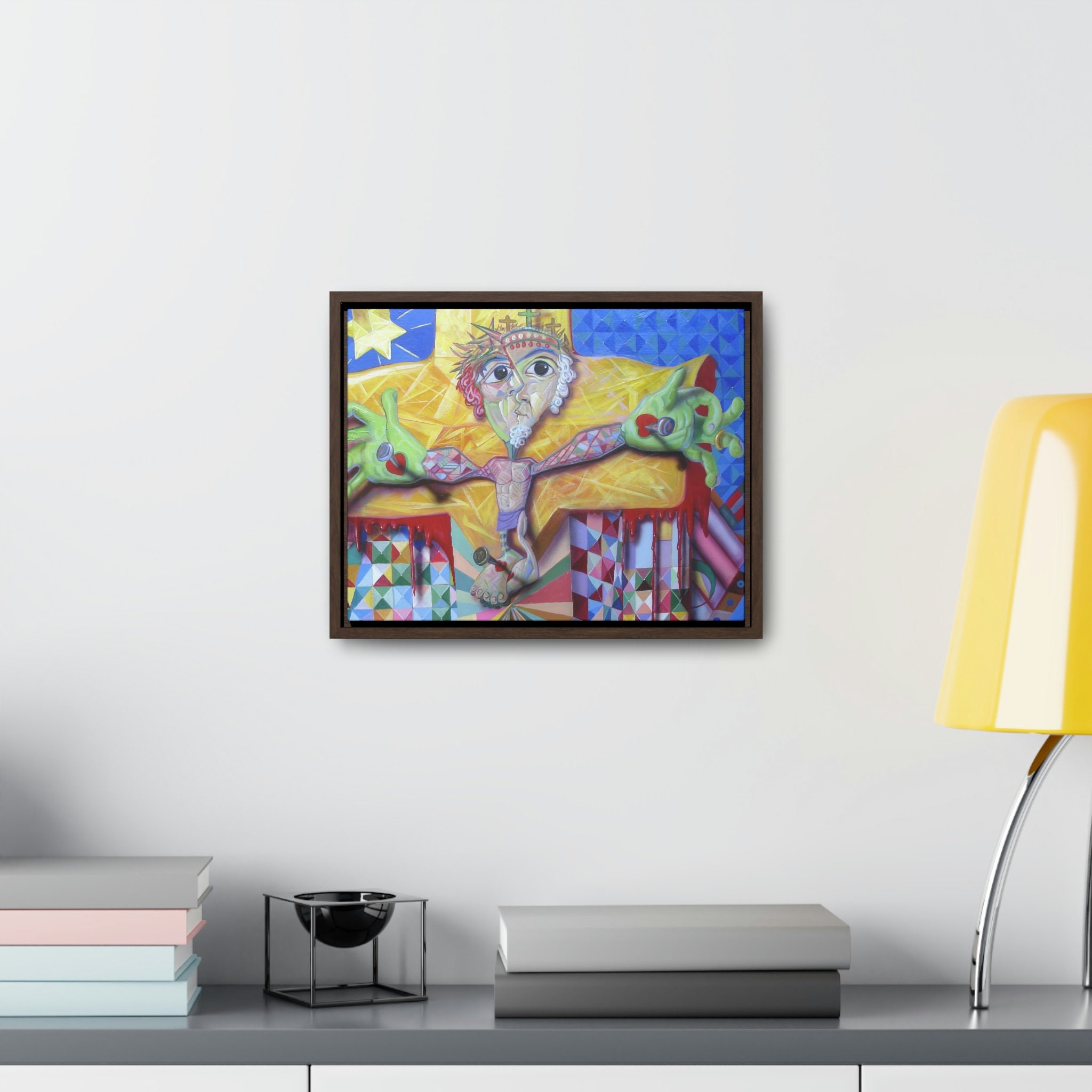 Jesus Religion Wall Art Star of David, Crucifixion Canvas Print, Modern Contemporary Crucifix ...