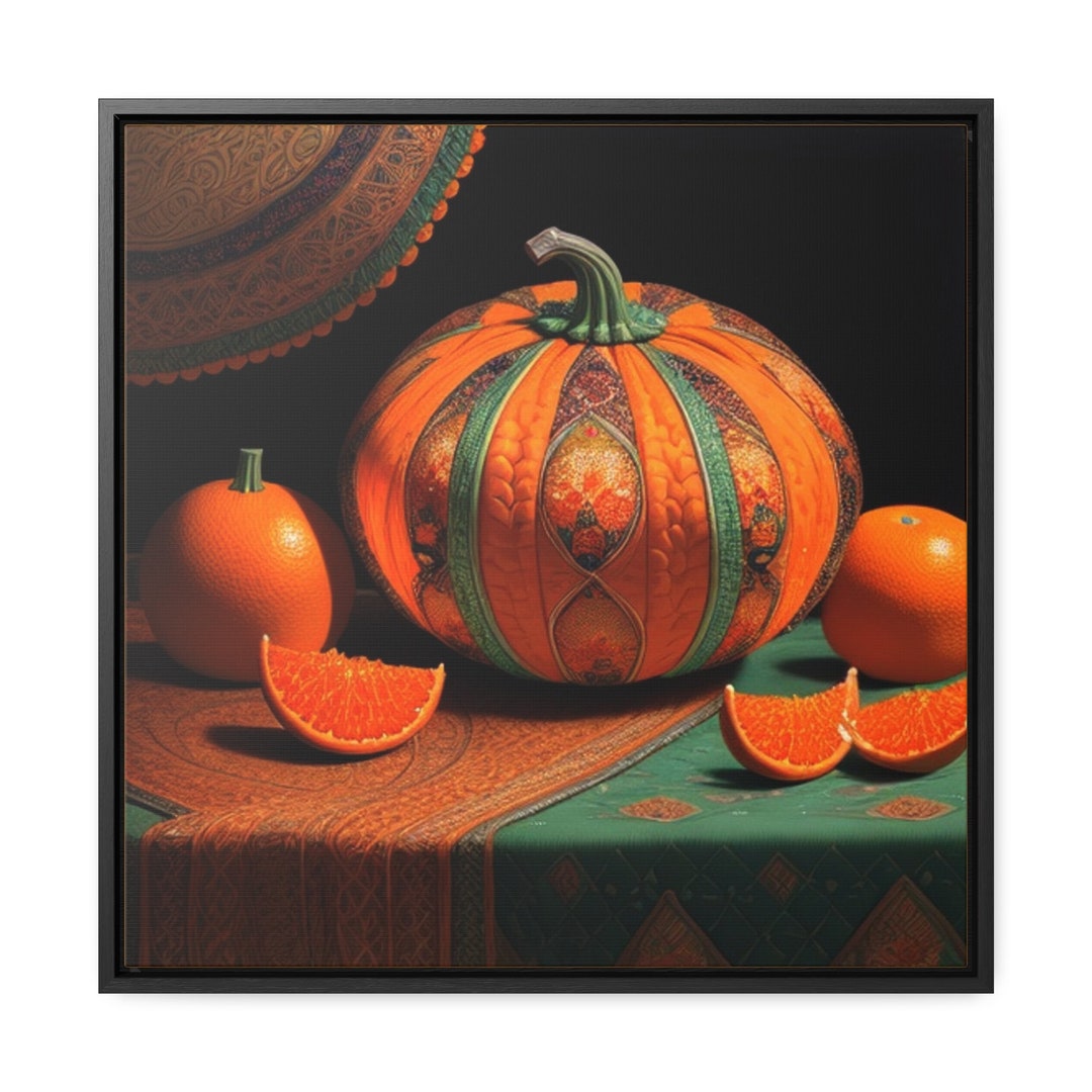 Gourd Jaffa Oranges Still Life Wall Art Canvas Print, Palestine ...