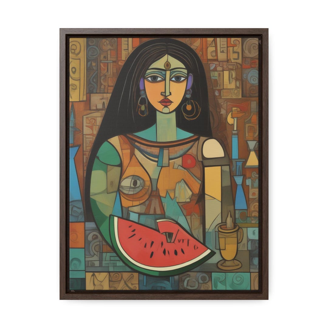Arab Art Contemporary Woman Face Picture Portrait Abstract, Arabian ...