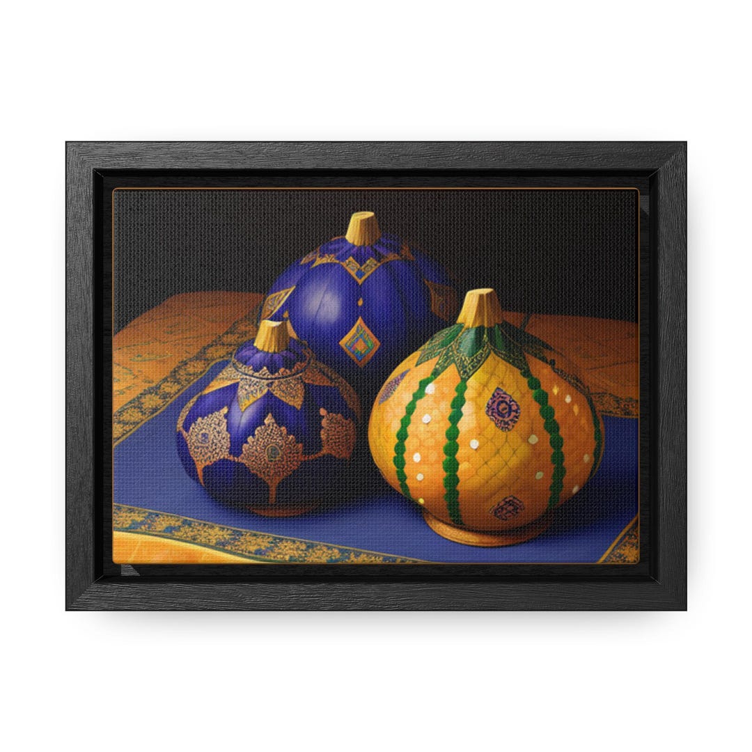 Gourd Art, Palestinian Heritage Patterns on Pottery, Gallery Wrap ...