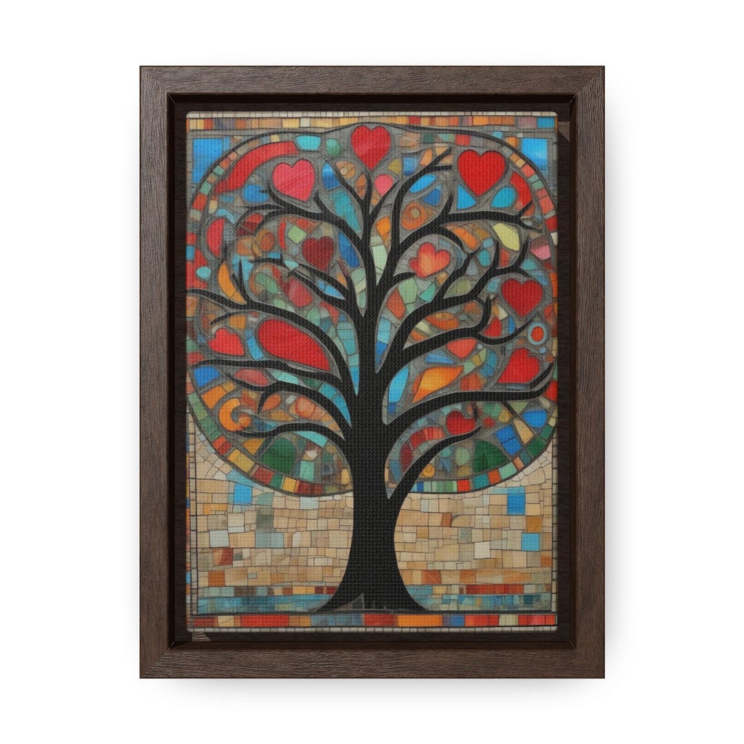 Lebanese Cedar Tree, Folkloric Nature Wall Art, Cedar of Lebanon Canvas ...