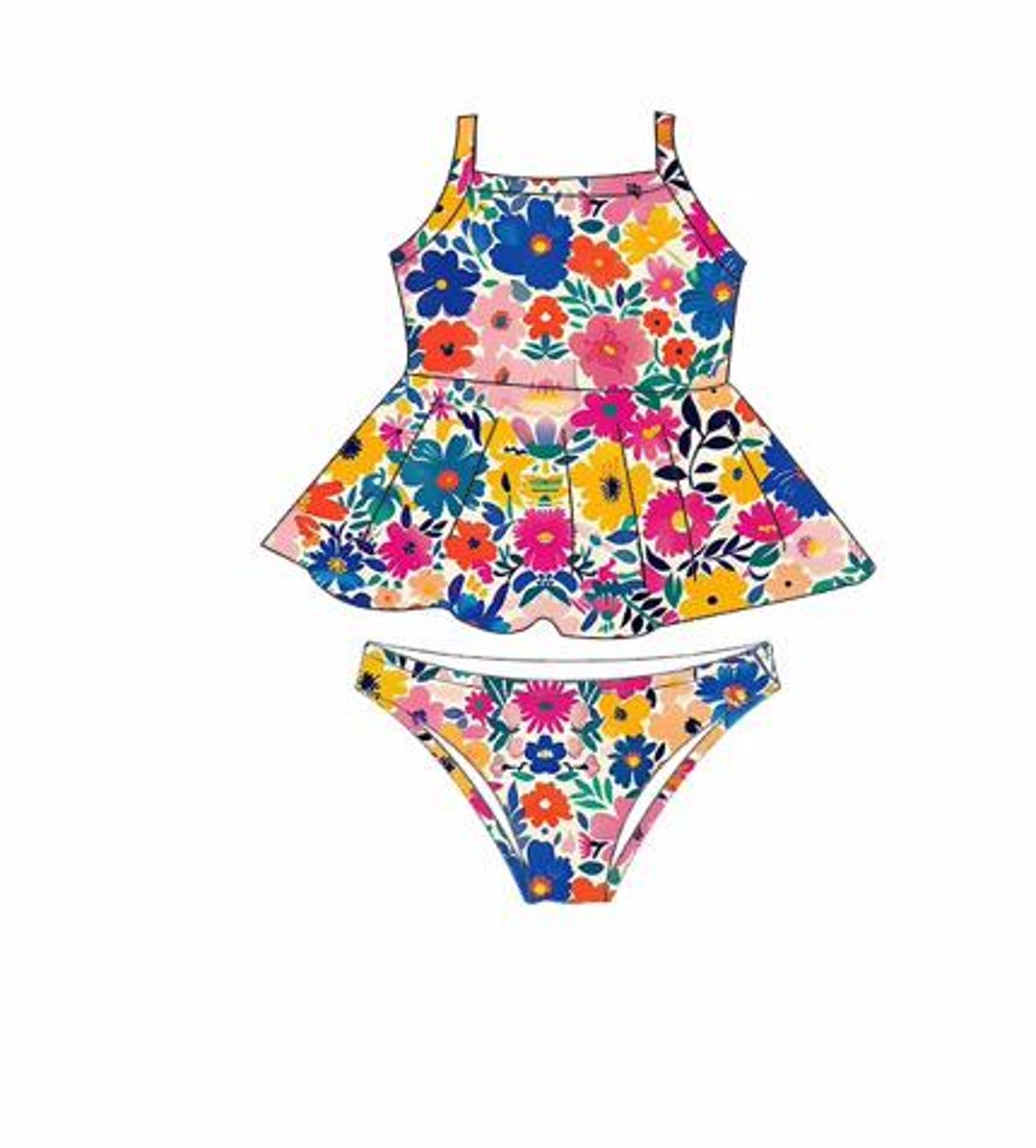 PREORDER Fiesta Flower Tankini SWIM - Etsy