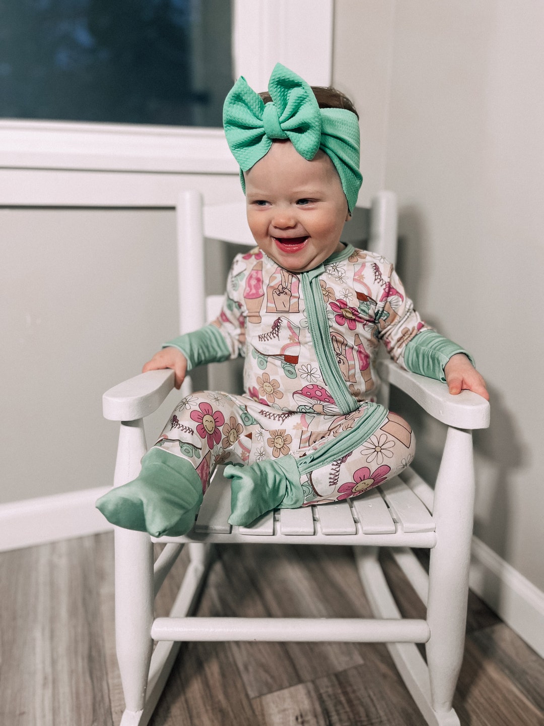 Retro Daydream Bamboo Zipper Romper - Etsy