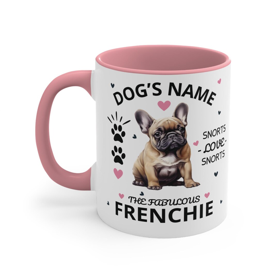 Personalised French Bulldog Mug: Colourful Frenchie Coffee Cup - Etsy ...
