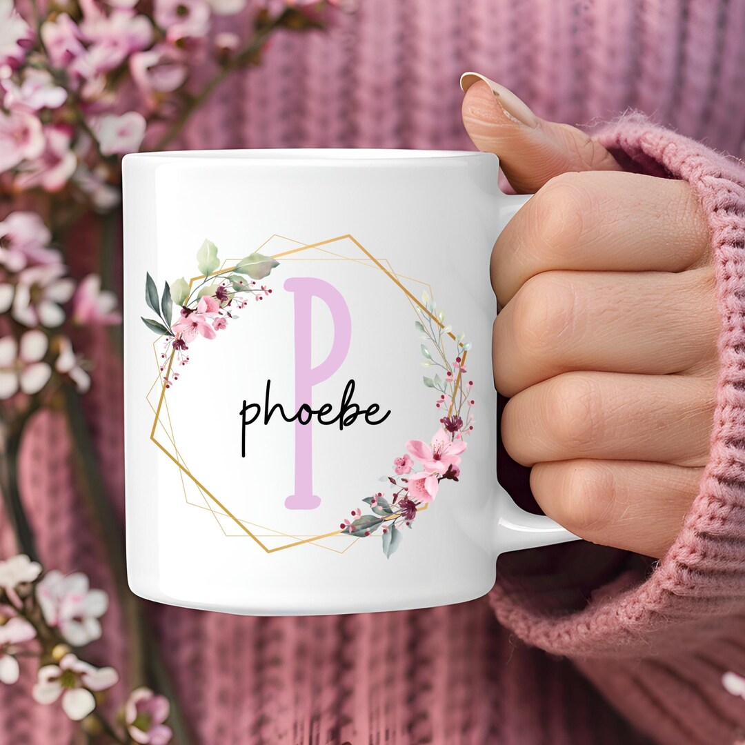 Personalised Letter P Gift Idea, Custom Coffee Mug, Add Your Name - Etsy