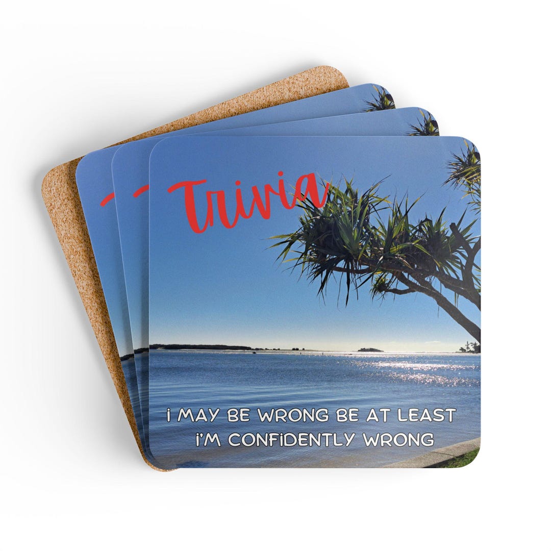Coaster Set, Trivia Buff Coasters, River Scene Drink Coasters, Set of 4 ...