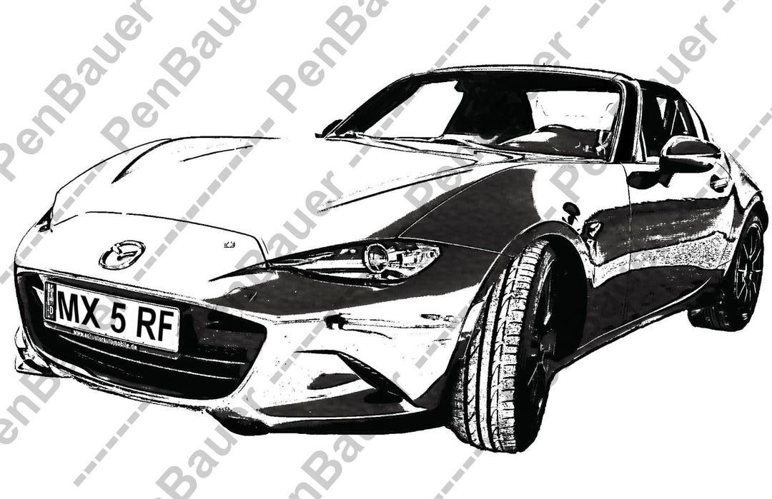 Mazda MX5 RF SVG Graphics - Etsy